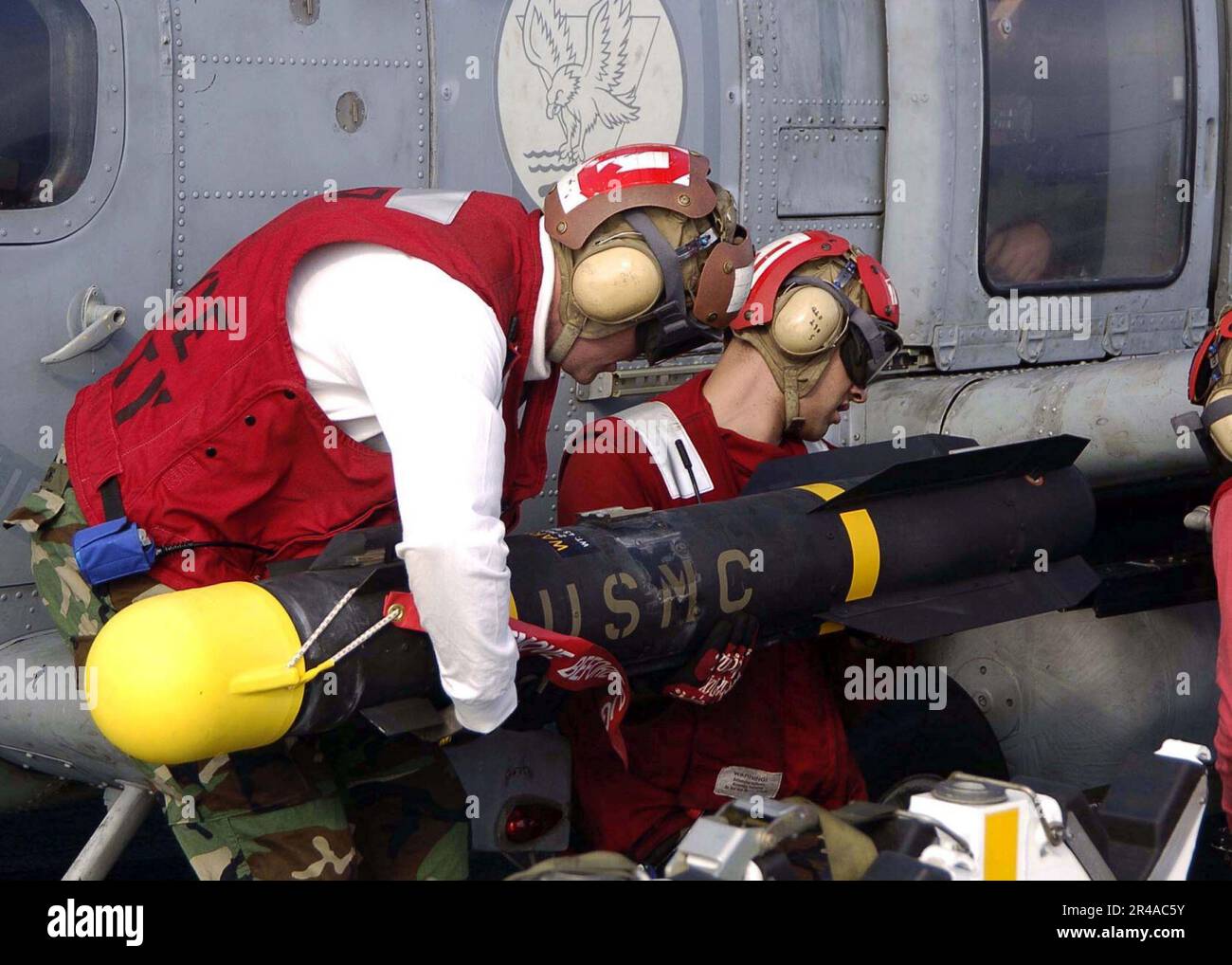 US Navy Aviation Ordnanceman assigned to the Golden Falcons of ...