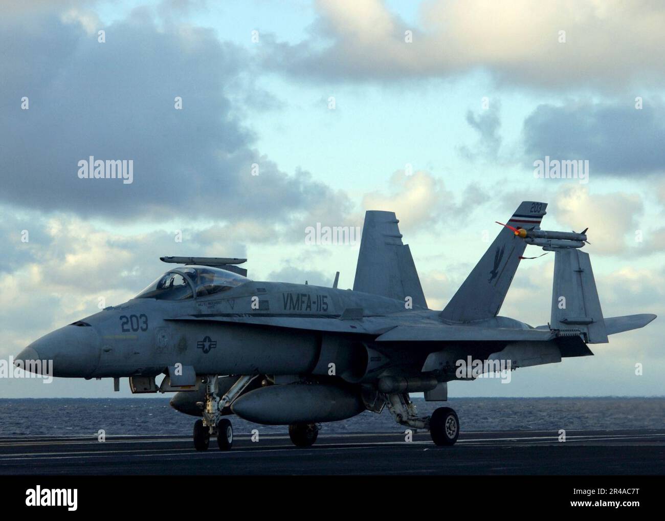 US Navy An F-A-18 Hornet, assigned to Marine Fighter Attack Squadron ...