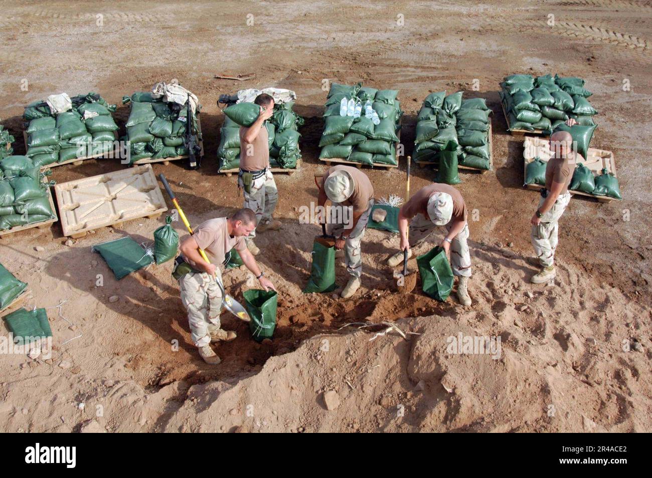 US Navy Seabees, assigned to Naval Mobile Construction Battalion Two ...