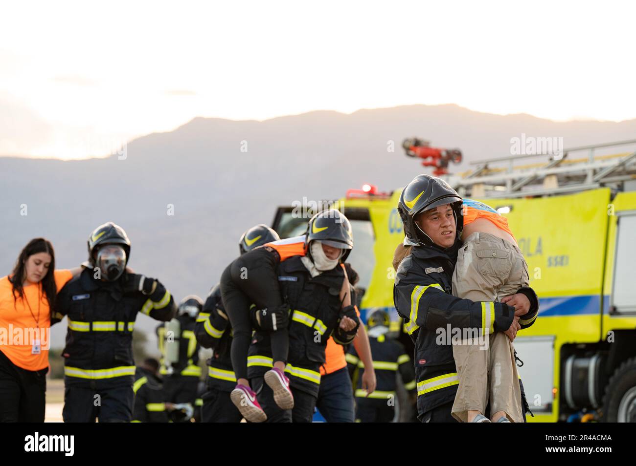 The 612th Air Base Squadron Fire Department teams up with the Palmerola ...