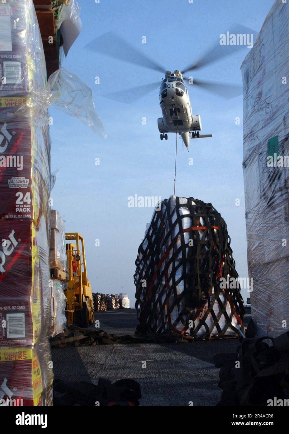 US Navy An SA 330J Puma helicopter, assigned to the Military Sealift ...