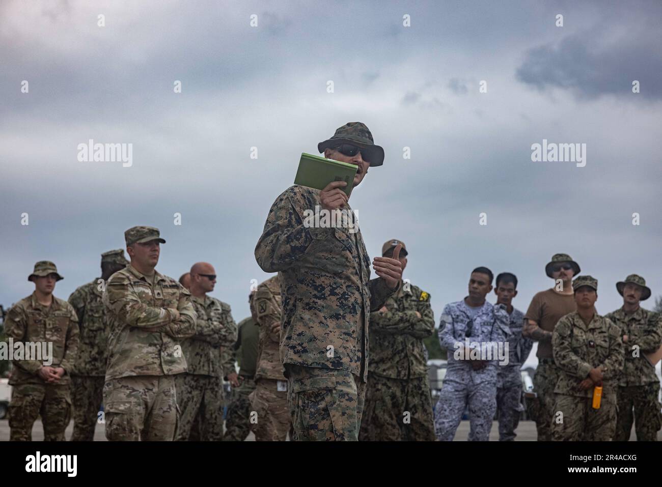 U.S. Marine Corps 1st Lt. Michael Ricketts, a communications officer ...