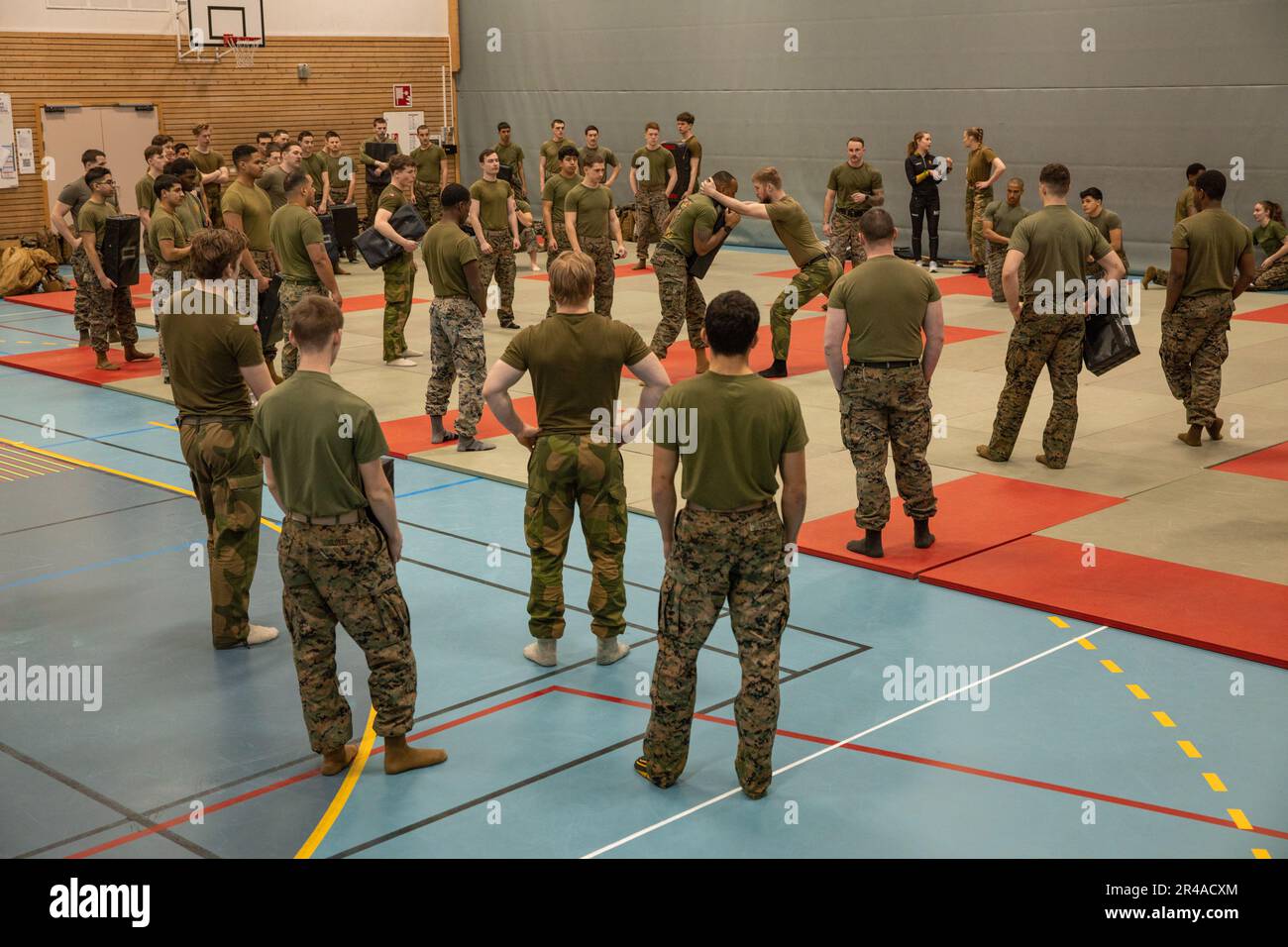 U.S. Marine Corps 2nd Lt. Kevaughn U. Burney (right), a martial arts ...