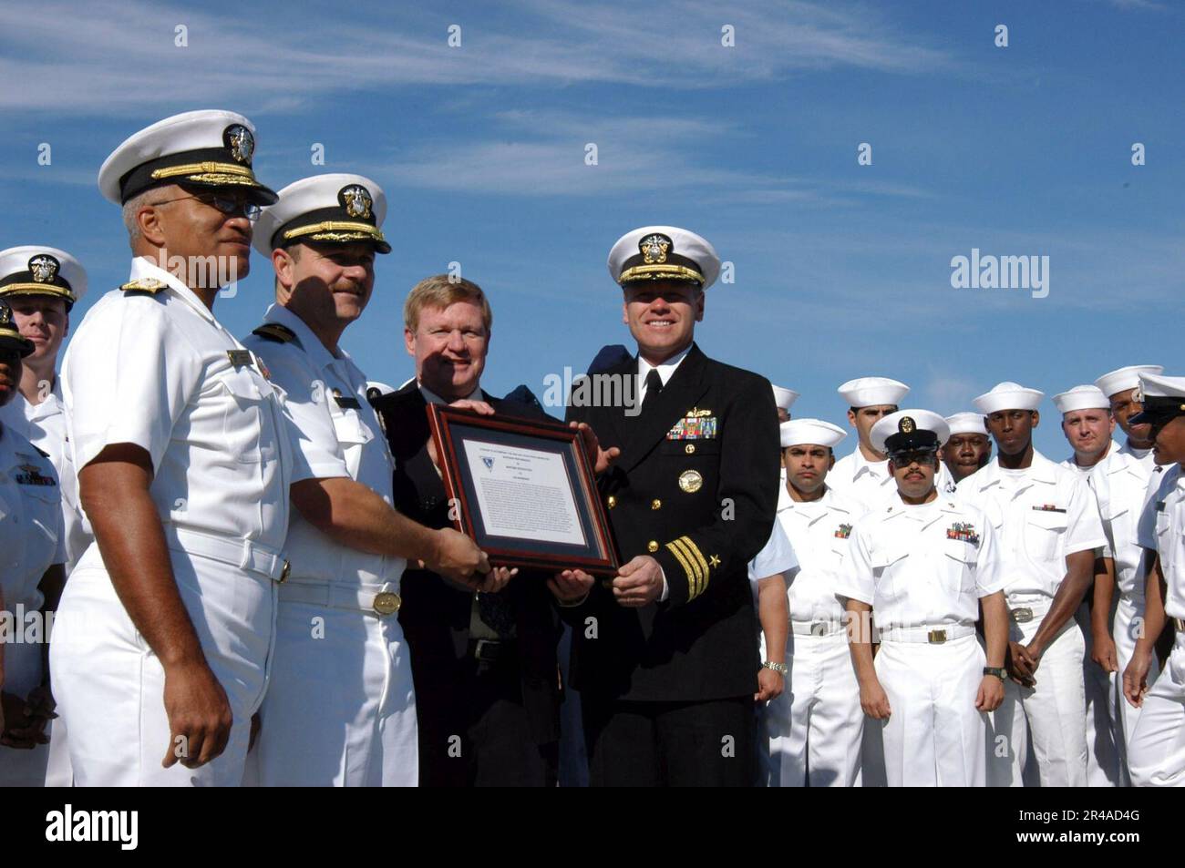 US Navy Commanding officer of guided missile frigate USS McInerney (FFG ...
