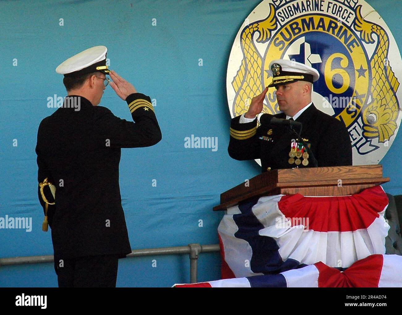 US Navy Cmdr. Edwin J. Ruff, Jr. relieves Cmdr. David S. Ratte as ...