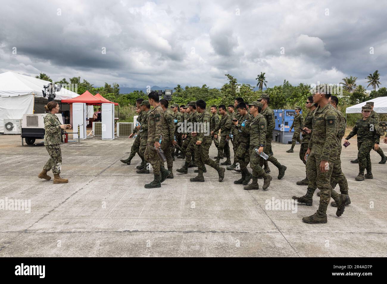 U.S. Navy Ensign Brianna Curley, a public affairs officer with ...