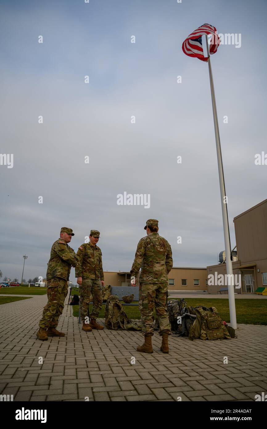 U.S. Army Garrison Benelux Commander, Col. Lindsay Matthews, right ...