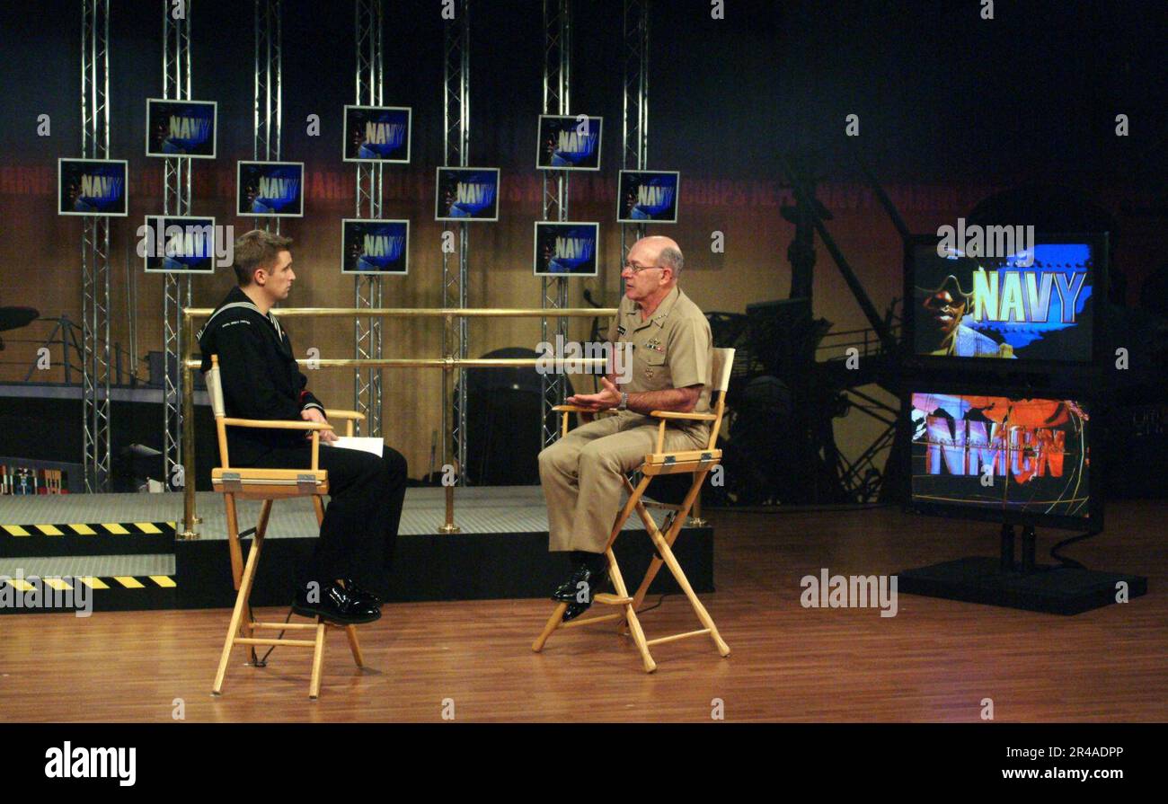 US Navy Chief of Naval Operations (CNO) Adm. Vern Clark is interviewed ...