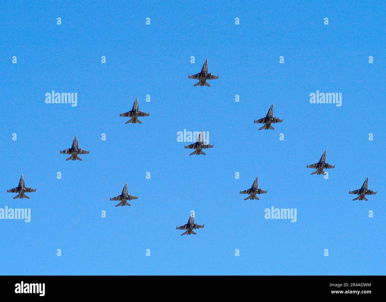 US Navy F-A-18C Hornets assigned to the Rampagers of Strike Fighter ...