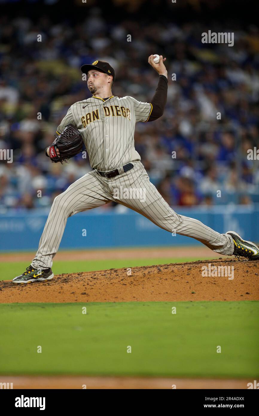 San Diego Padres pitcher Blake Snell (4) throws to the plate during a ...