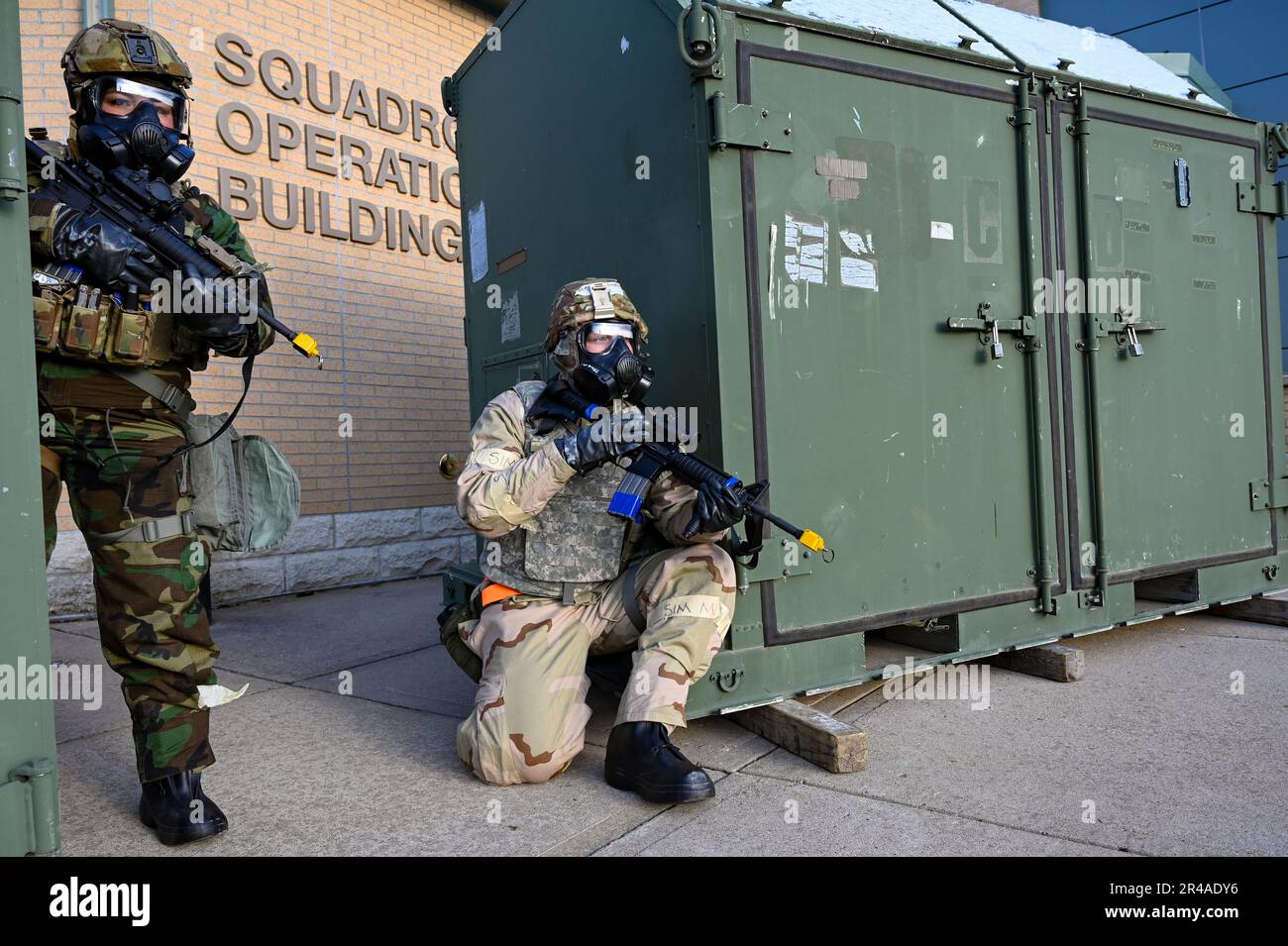 U.S. Air National Guard Staff Sgt. Veda Allen (left), 114th Security ...