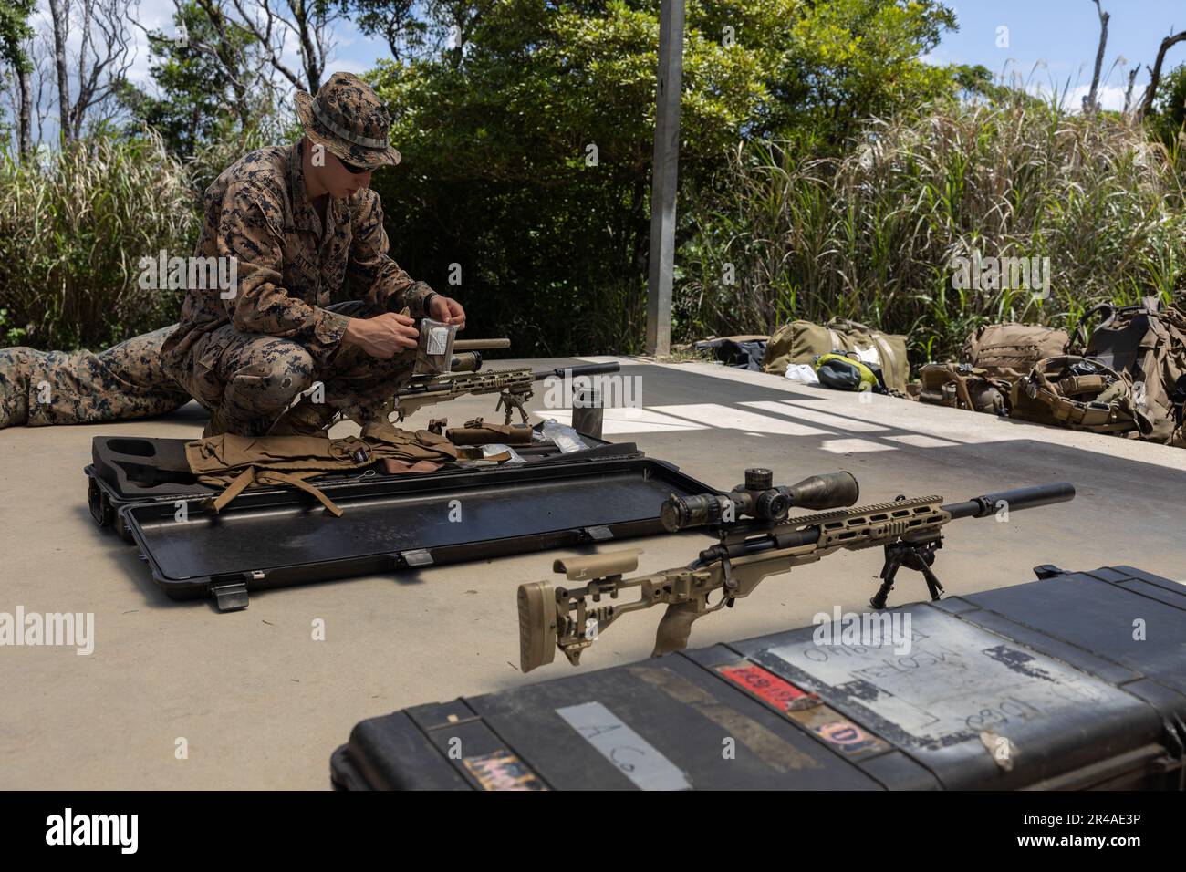A U.S. Marine with the maritime raid force, 31st Marine Expeditionary ...