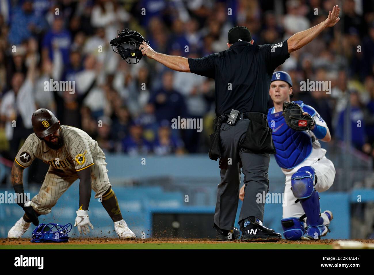 San Diego Padres second basemen Roughed Odor (24) scores in the seventh ...