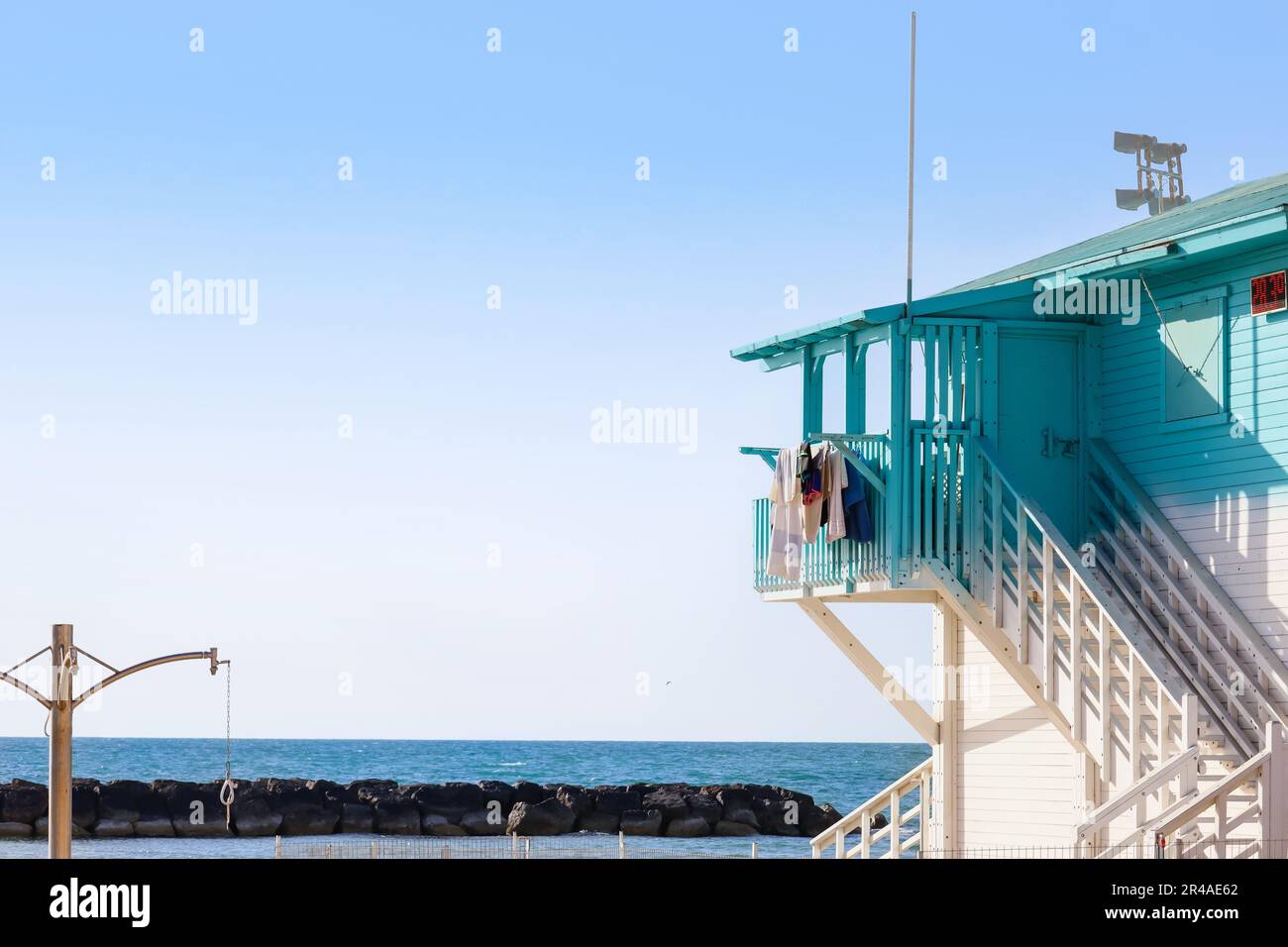 Lifeguard house at sea resort Stock Photo - Alamy