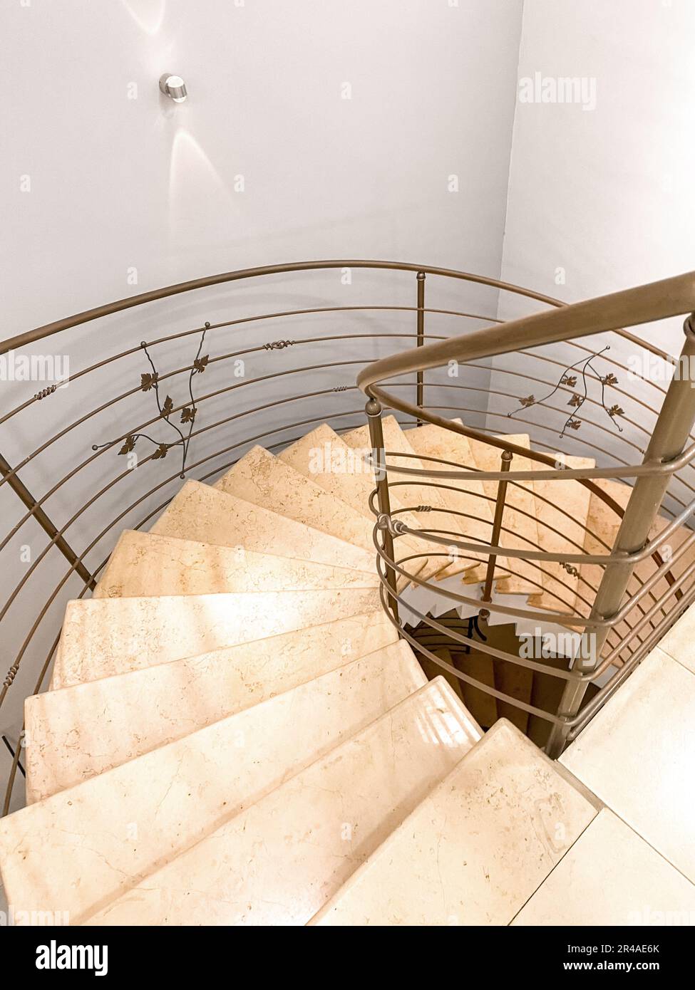 View of winding staircase in modern building Stock Photo - Alamy