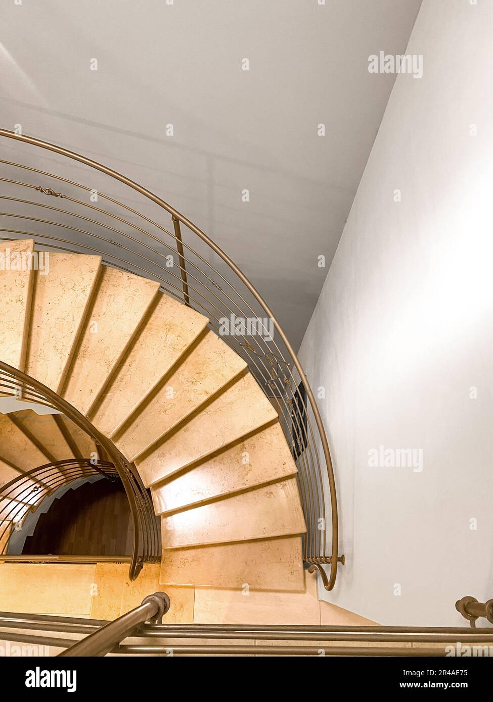 View of winding staircase in modern building Stock Photo - Alamy