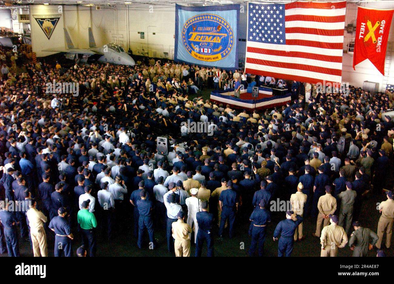 US Navy Actor and comedian Blake Clark performs a USO show in the ...
