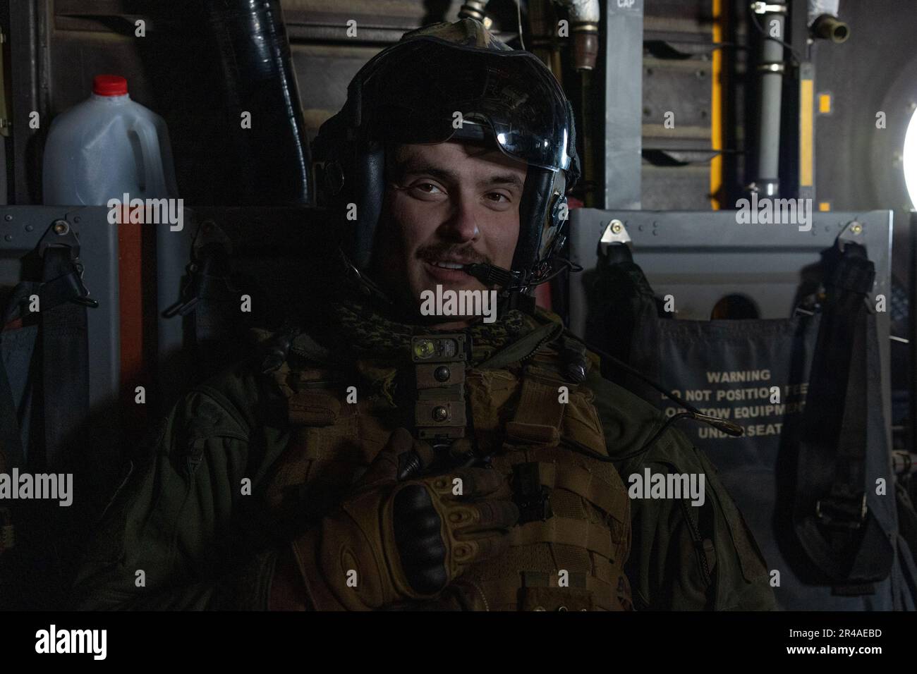 U.S. Marine Corps Sgt. Brady Wulf, a crew chief with Marine Medium ...