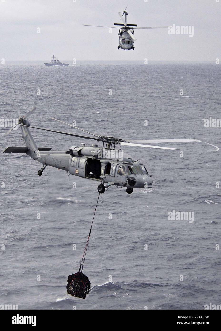 US Navy Two MH-60S Knighthawk Helicopters assigned to Helicopter Combat ...