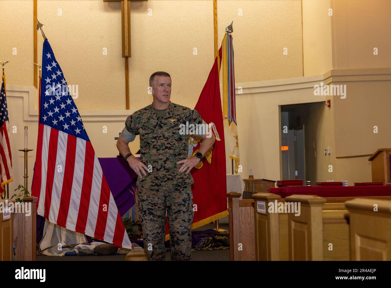 U.S Marine Corps Brig. Gen. Jason G. Woodworth, the commanding general ...