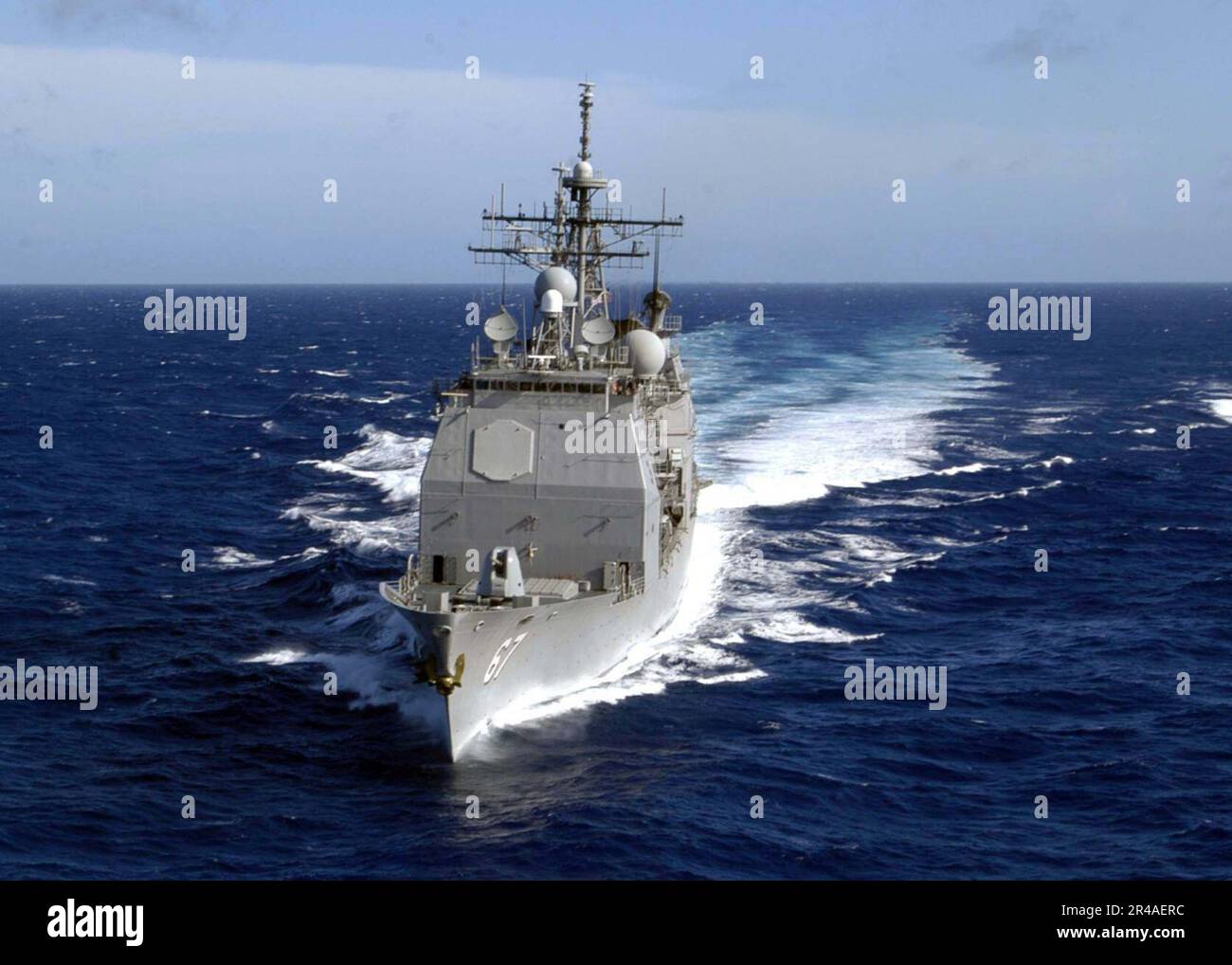US Navy he guided missile cruiser USS Shiloh (CG 67) underway in the ...