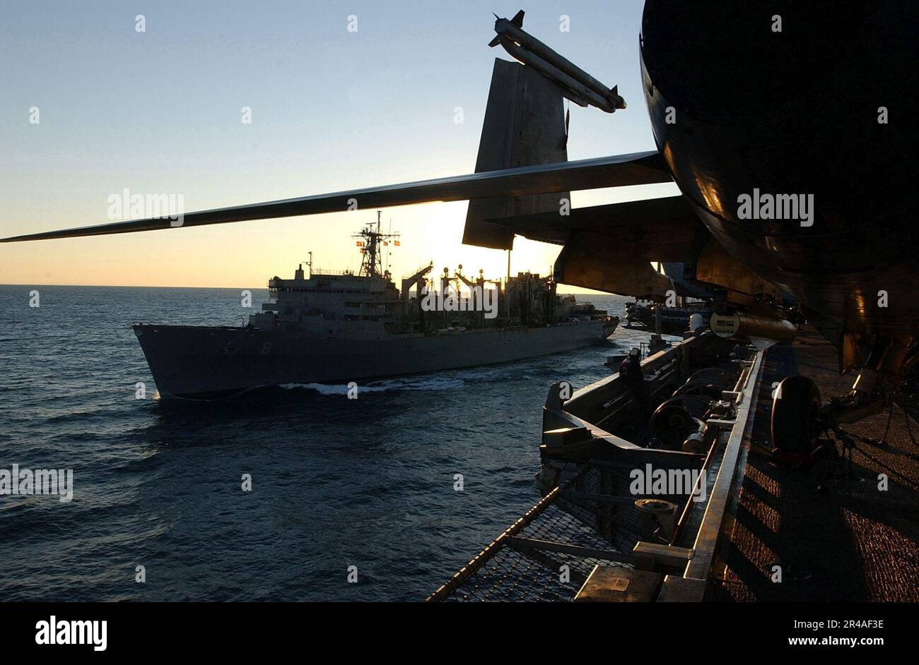 US Navy The Military Sealift Command (MSC) fast combat support ship USNS Arctic (T-AOE 8) pulls ...