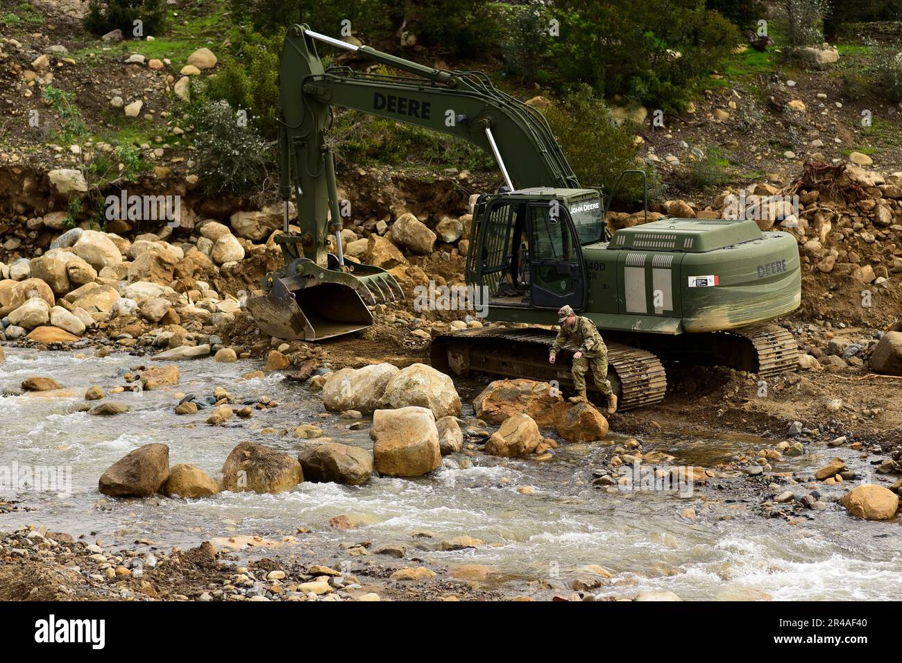 U.S. Army Pfc. Levi Walkup of the California Army National Guard’s ...