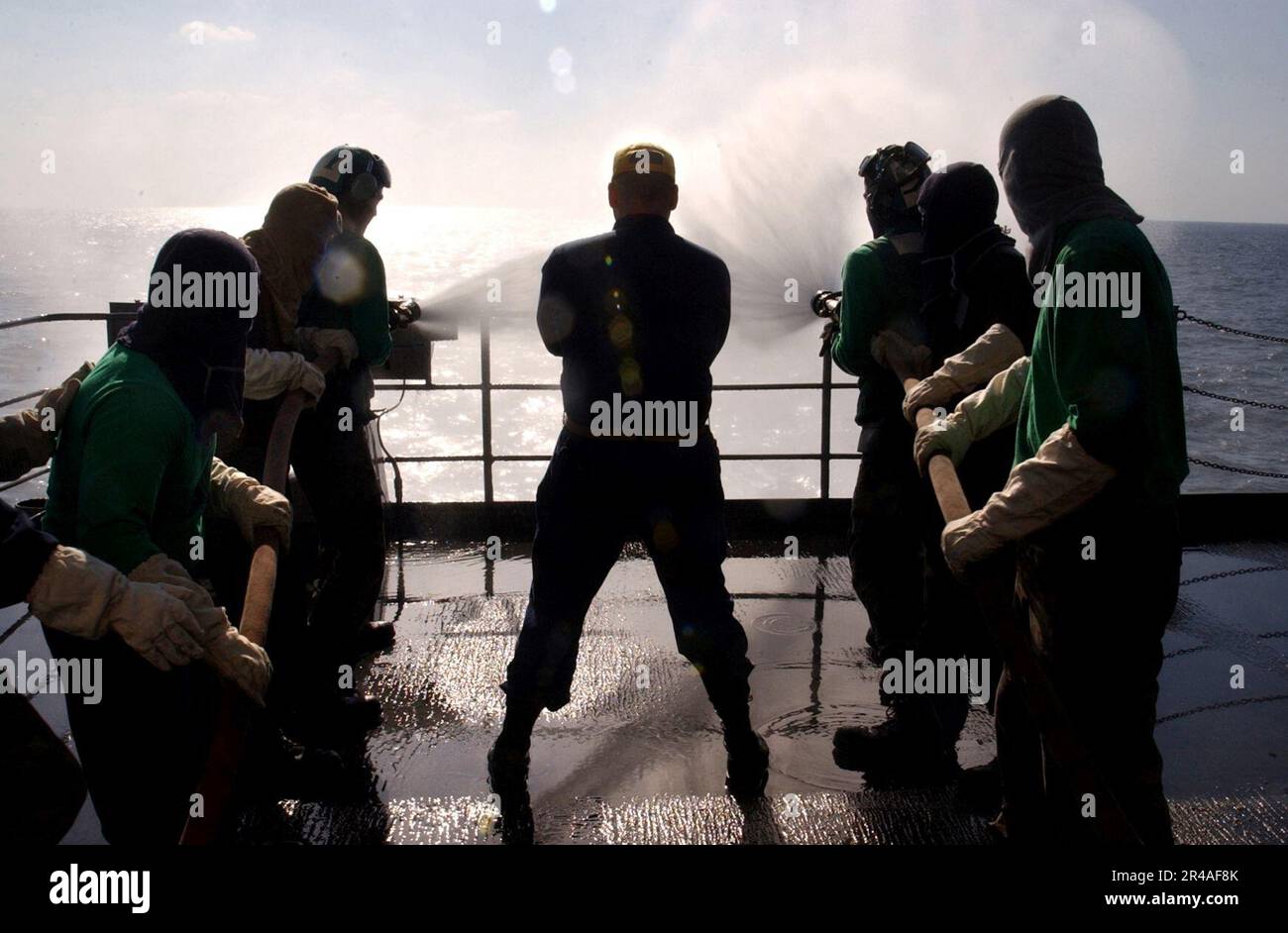 US Navy Sailors aboard the Nimitz-class aircraft carrier USS Harry S ...
