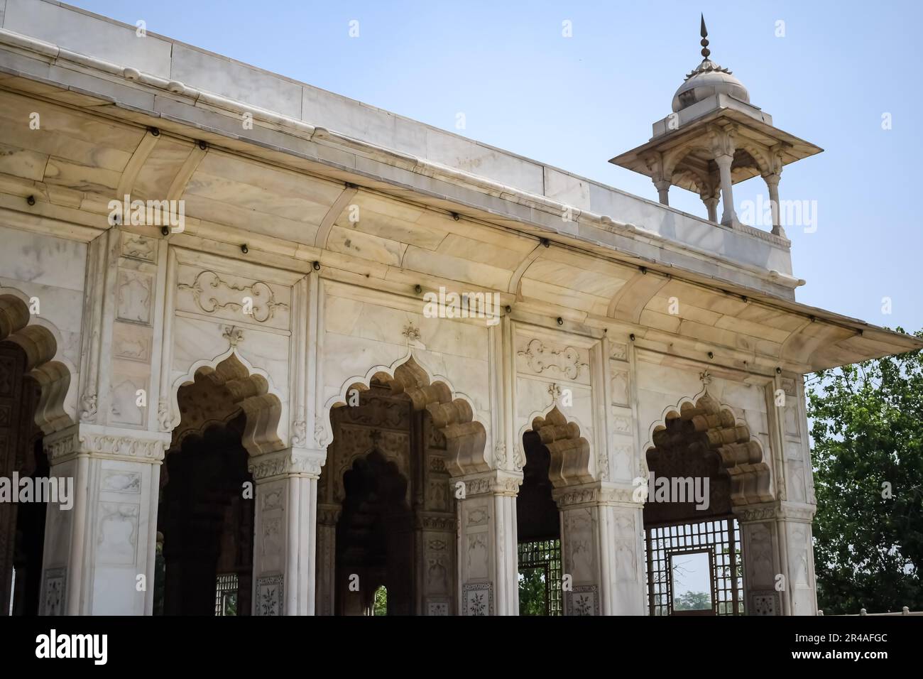 Architectural details of Lal Qila - Red Fort situated in Old Delhi ...