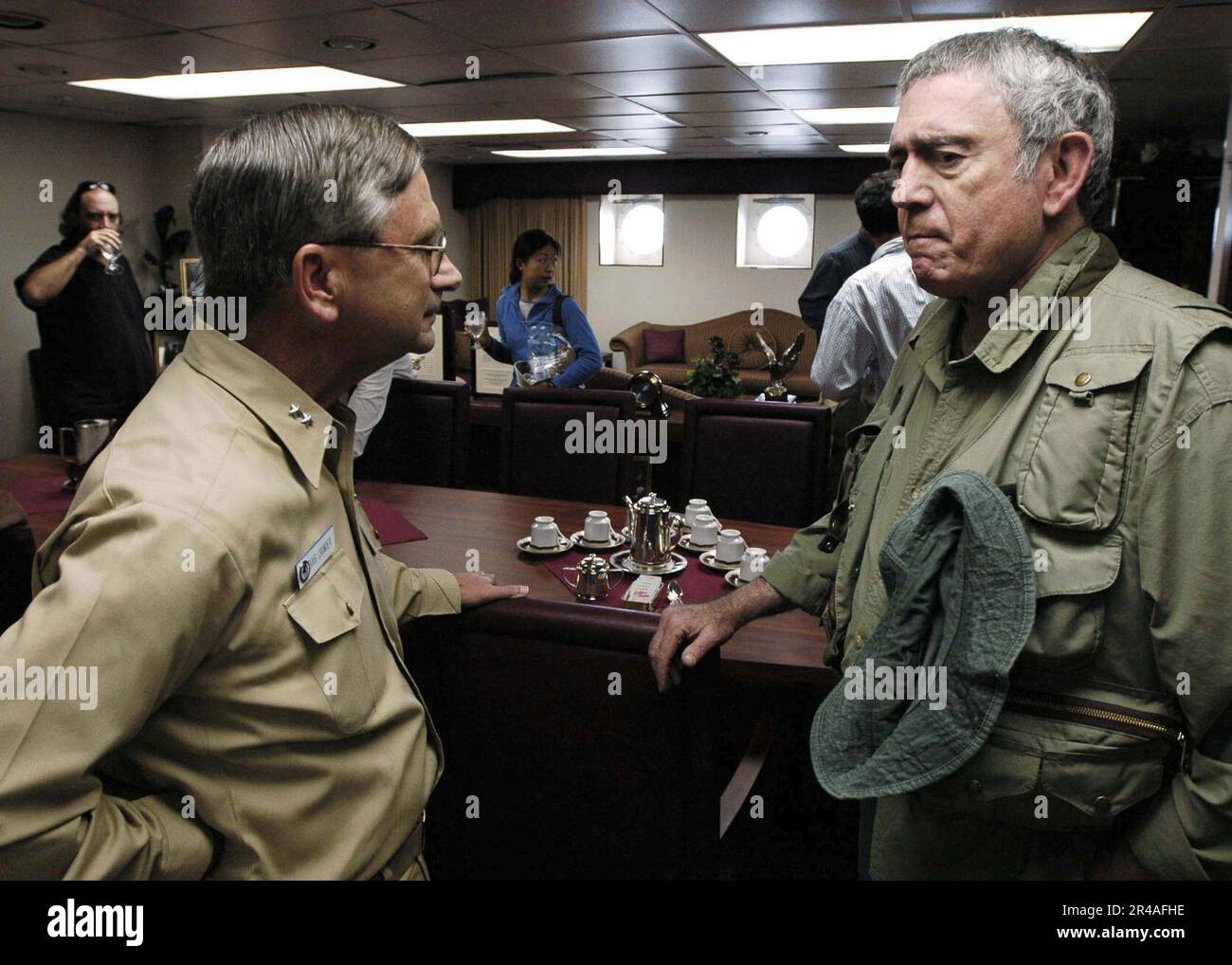 US Navy Commander Carrier Strike Group Nine (CSG-9), Rear Adm. Doug ...