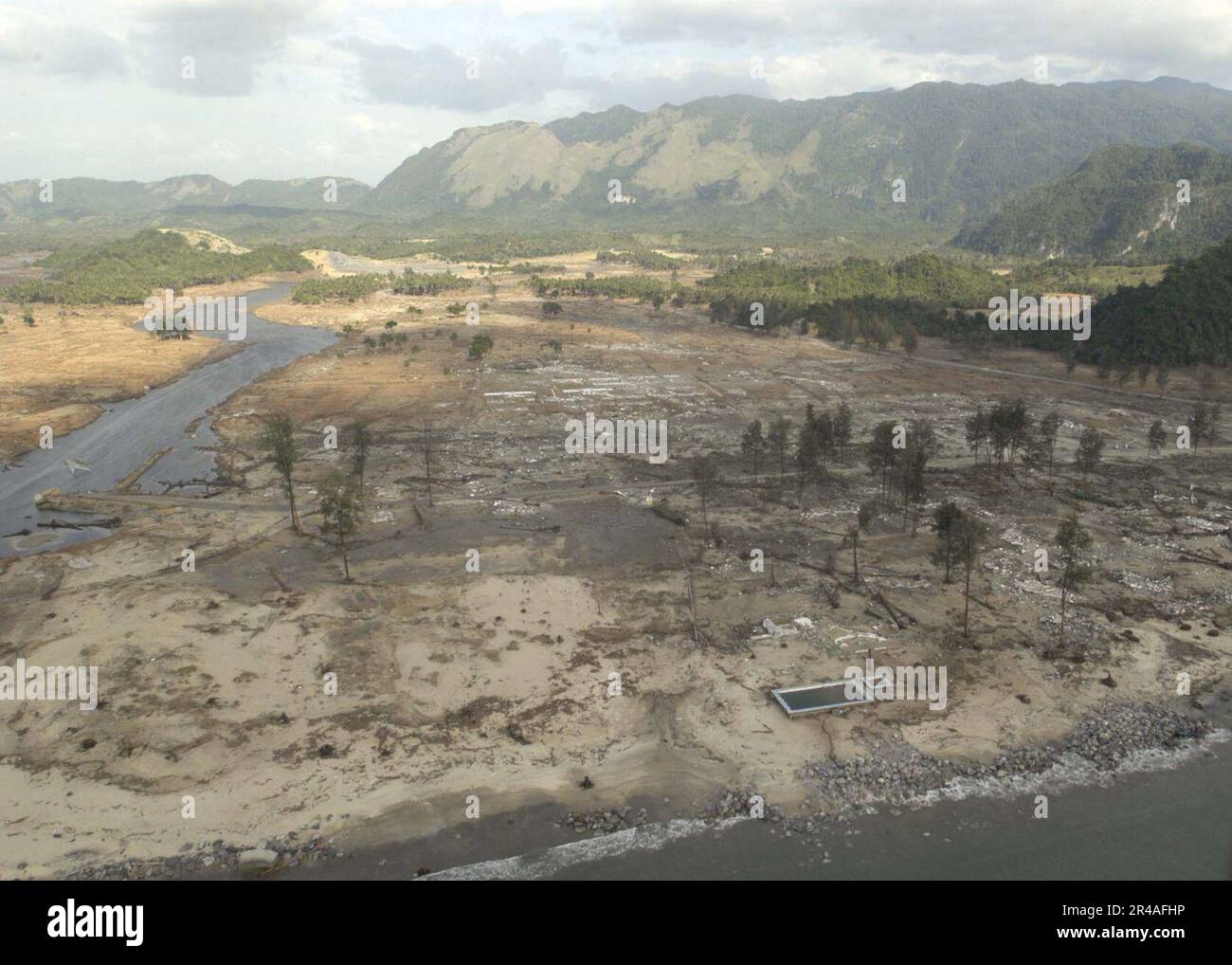 US Navy An aerial view of the countryside south of Banda Ache, Sumatra ...