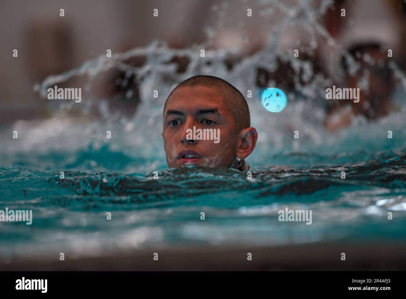 A U.S. Marine Corps. recruit with Lima Company, 3rd Recruit Training ...