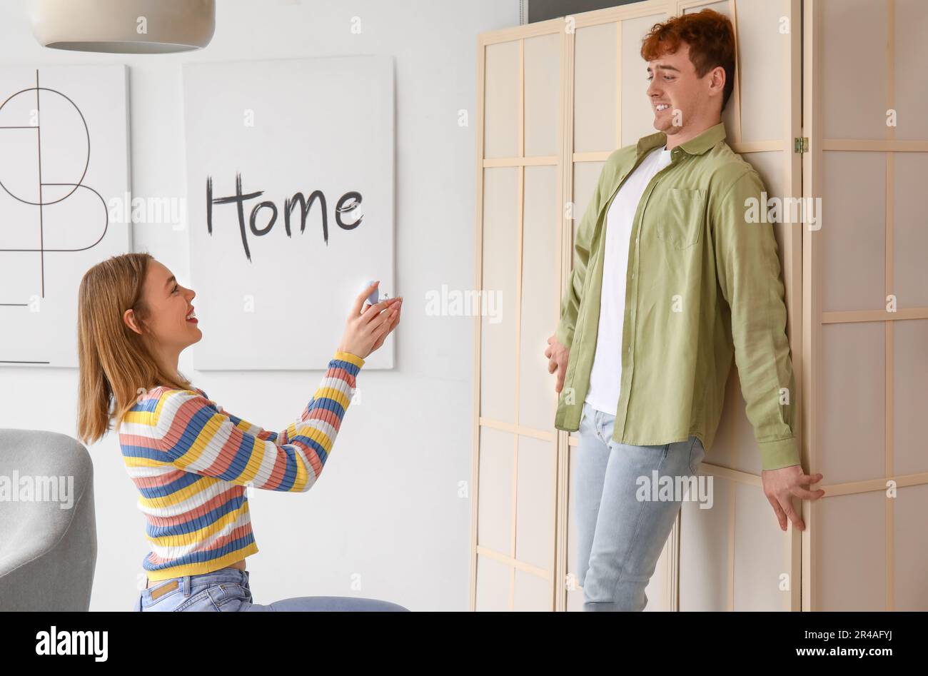 Scared boyfriend hi-res stock photography and images - Alamy