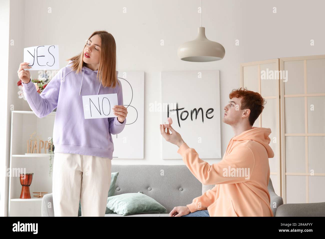 Hesitating hi-res stock photography and images - Alamy