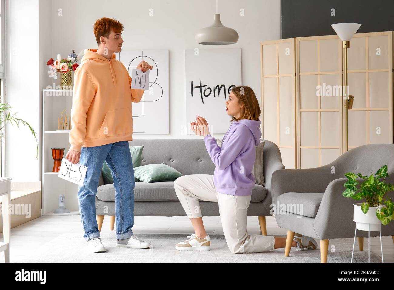 Portrait rejecting young creative man hi-res stock photography and ...