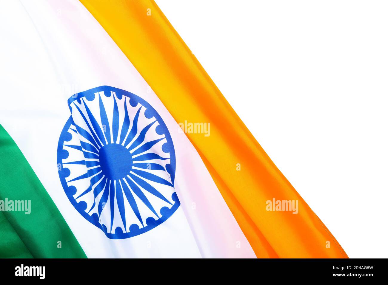National flag of India on white background Stock Photo - Alamy