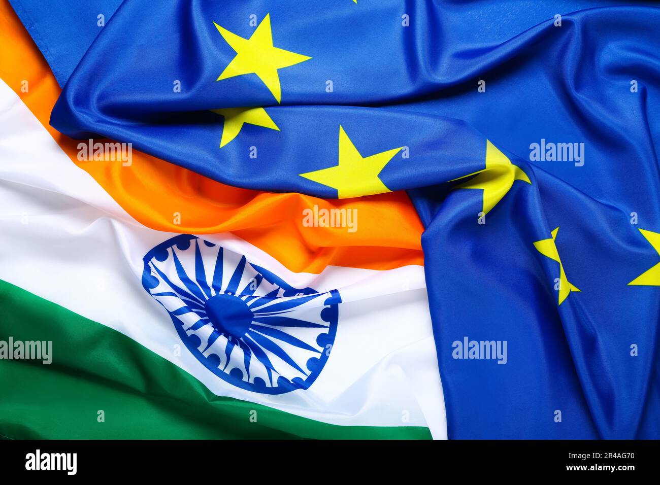 Flags of India and European Union as background Stock Photo - Alamy