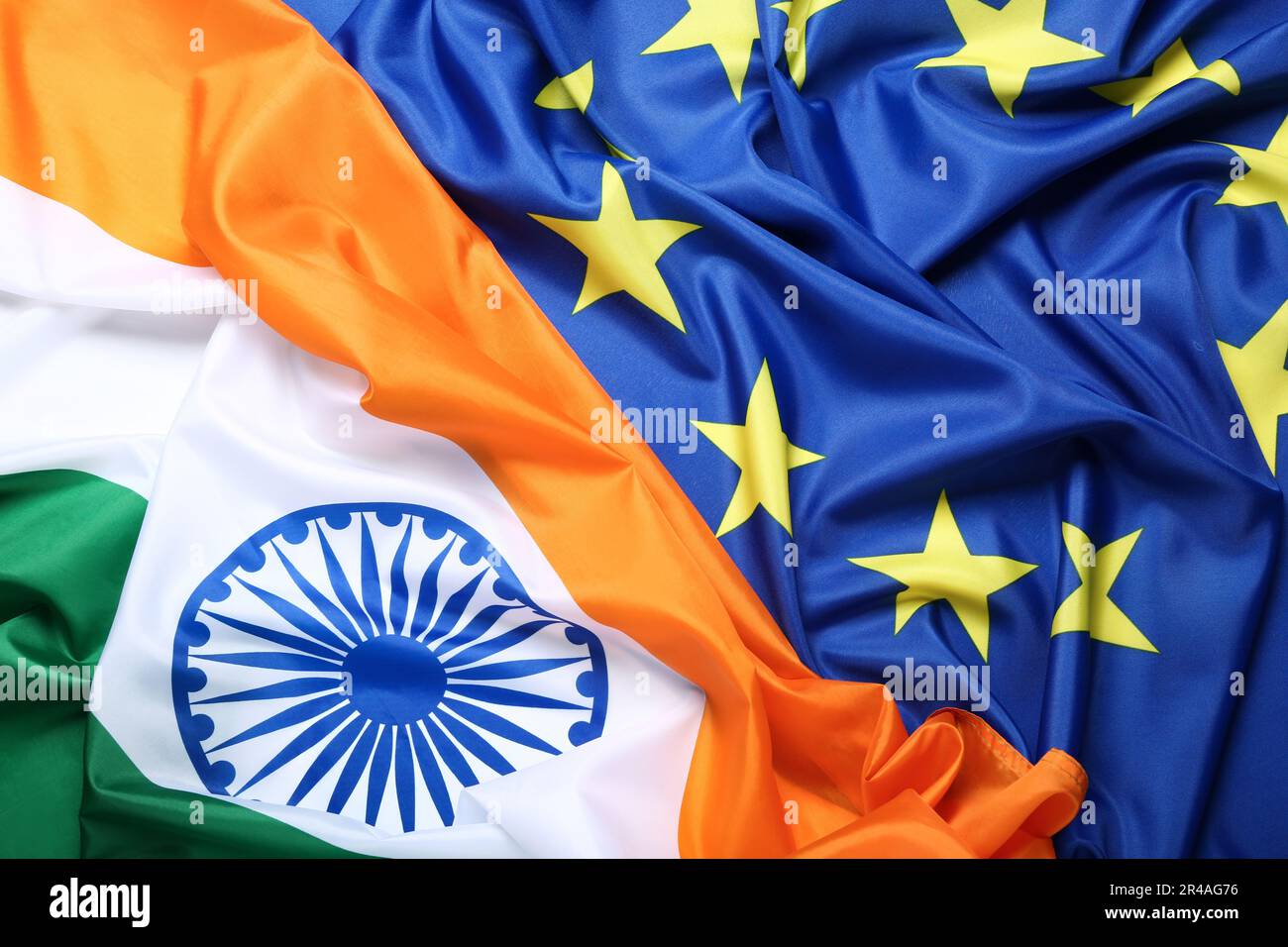 Flags of India and European Union as background Stock Photo - Alamy