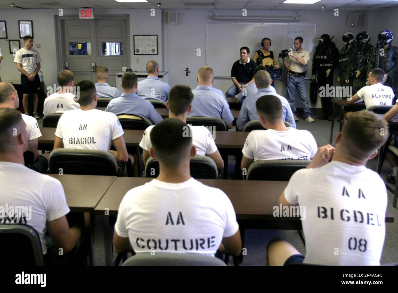 US Navy David Stremme, the driver of the Navy sponsored NASCAR ^14 ...