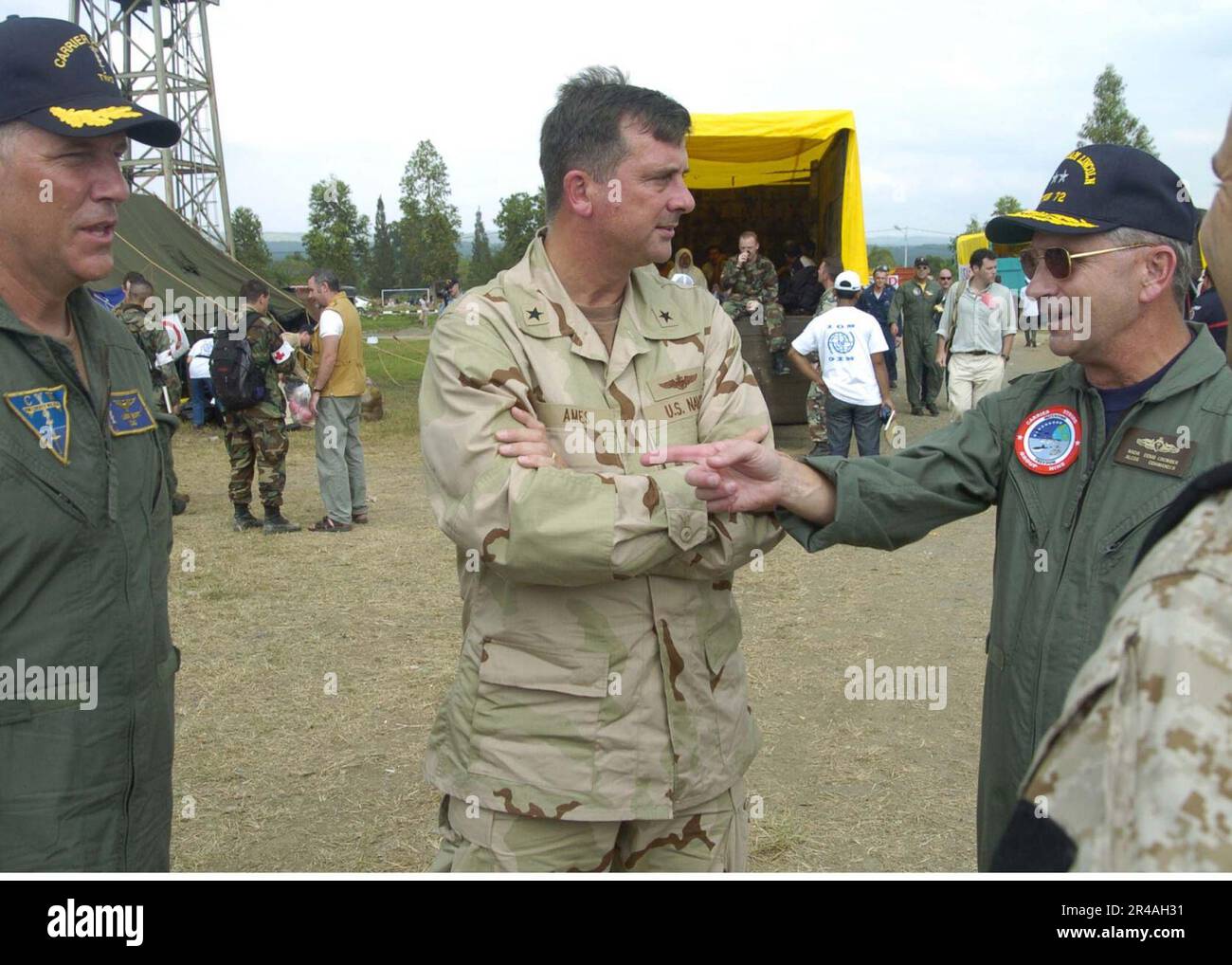 US Navy Commander, Carrier Strike Group Nine (CSG-9), Rear Adm. Doug ...
