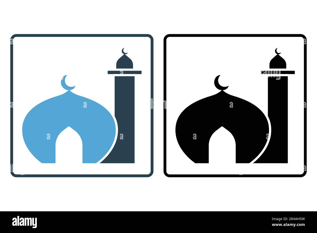 Mosque icon. Icon related to Islamic mosque. Solid icon style design ...