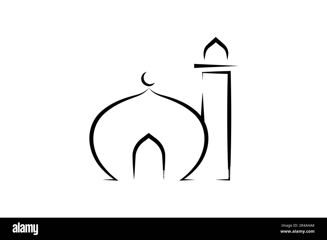 Mosque icon. Icon related to Islamic mosque. Hand draw icon style ...