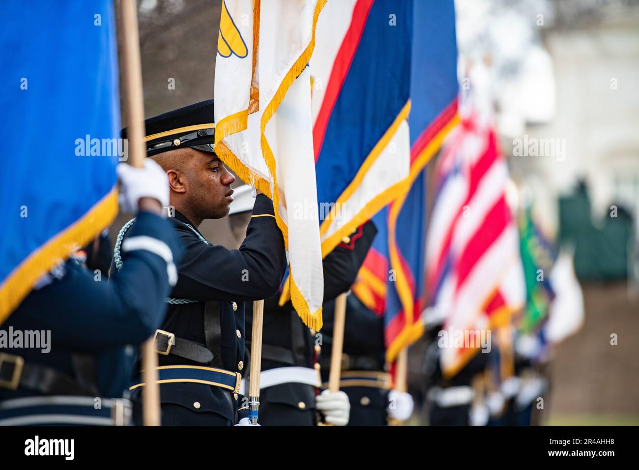 The State and Territorial Cordon lines the walkways of the mall leading ...