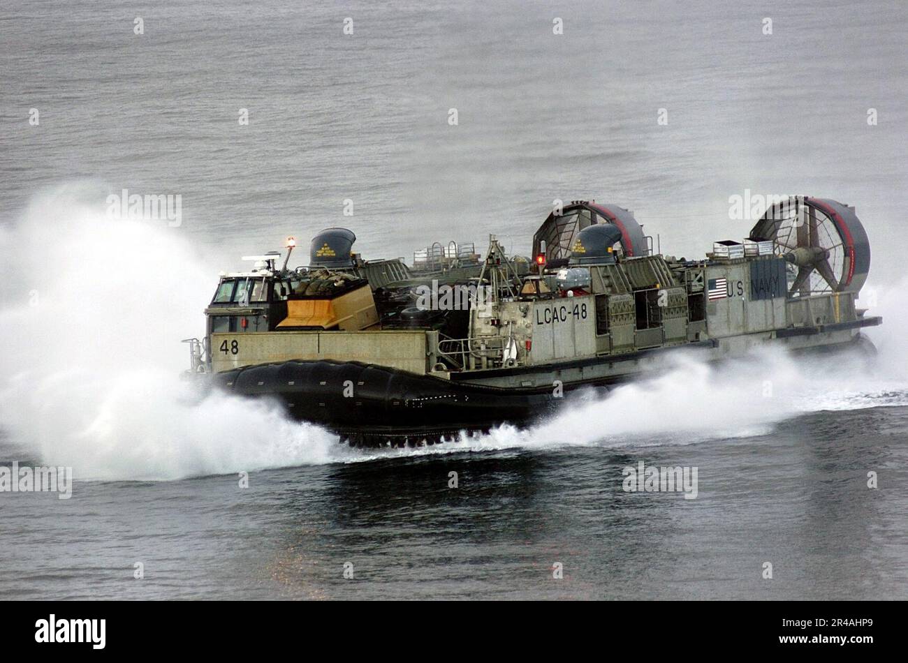 US Navy A Landing Craft Air Cushion (LCAC) vehicle, assigned to USS ...