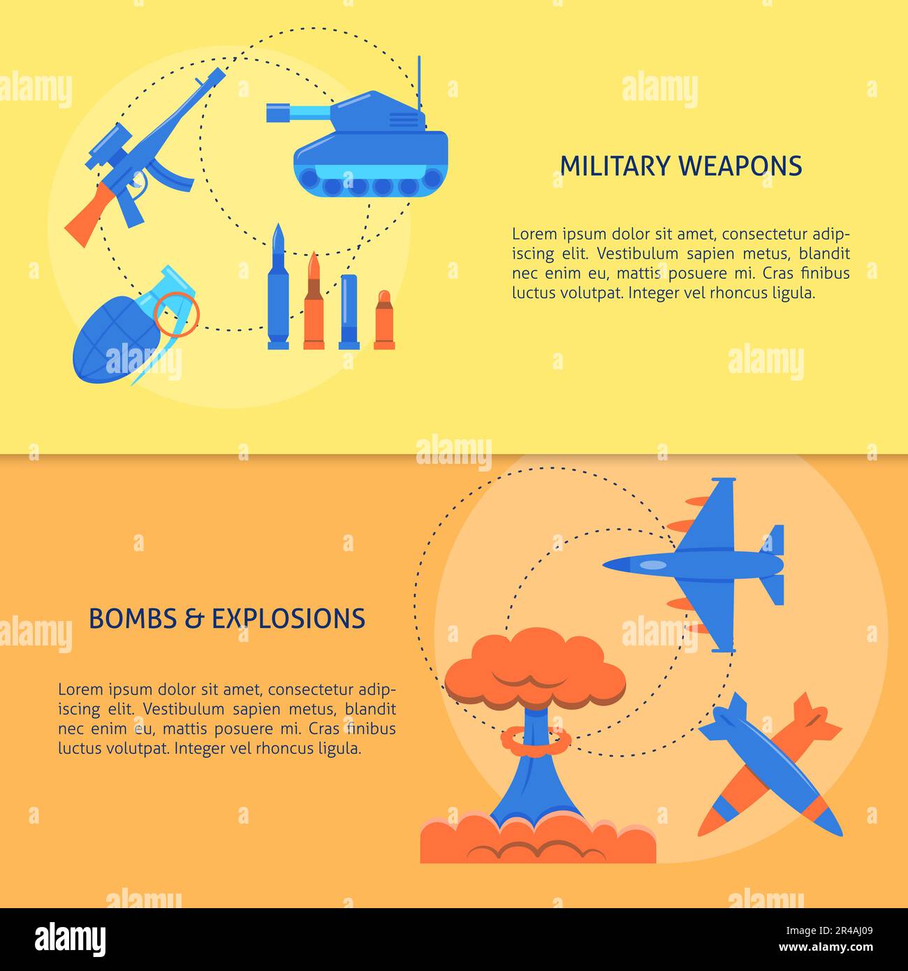 Military weapons flyer templates with place for text. Firearms and ...