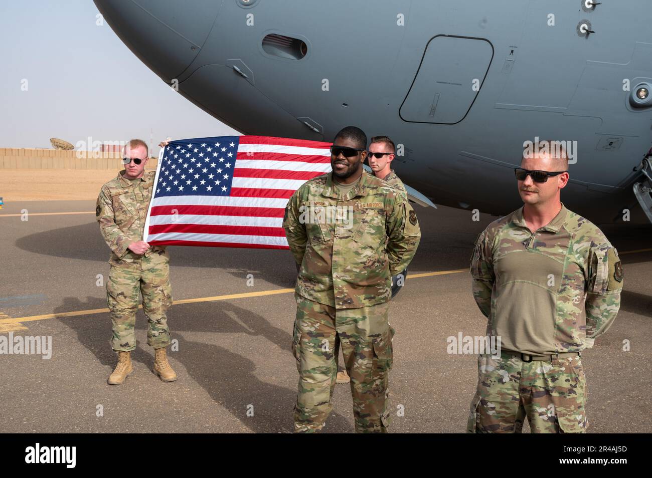 U.S. Air Force Tech. Sgt. Tyrese Thompson and Tech. Sgt. Chase Blumberg ...