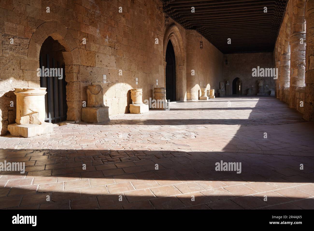 The interior of the archaeological museum on the island of Rhodes ...