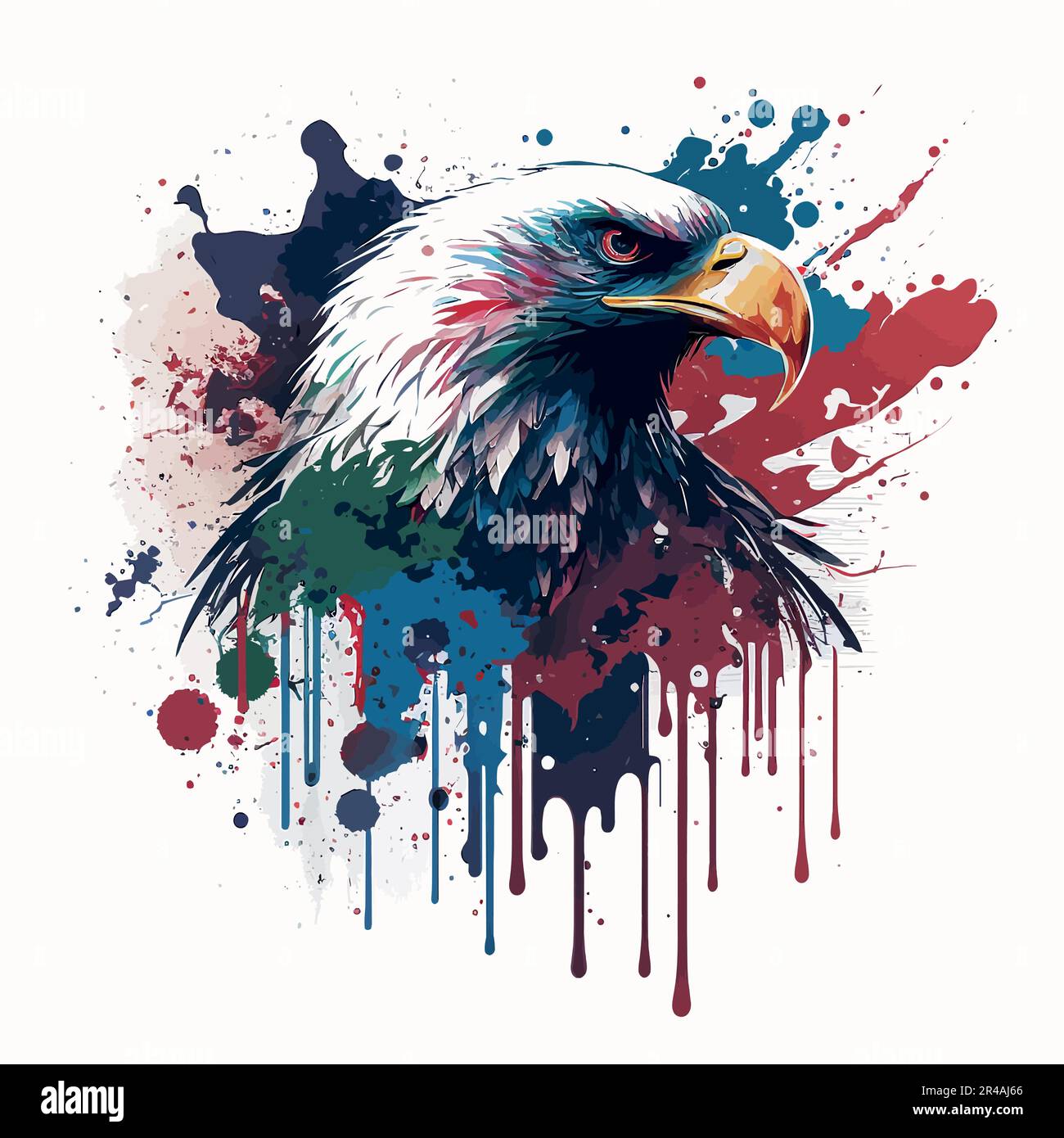 on a white background, a watercolor drawing of an American soldier ...