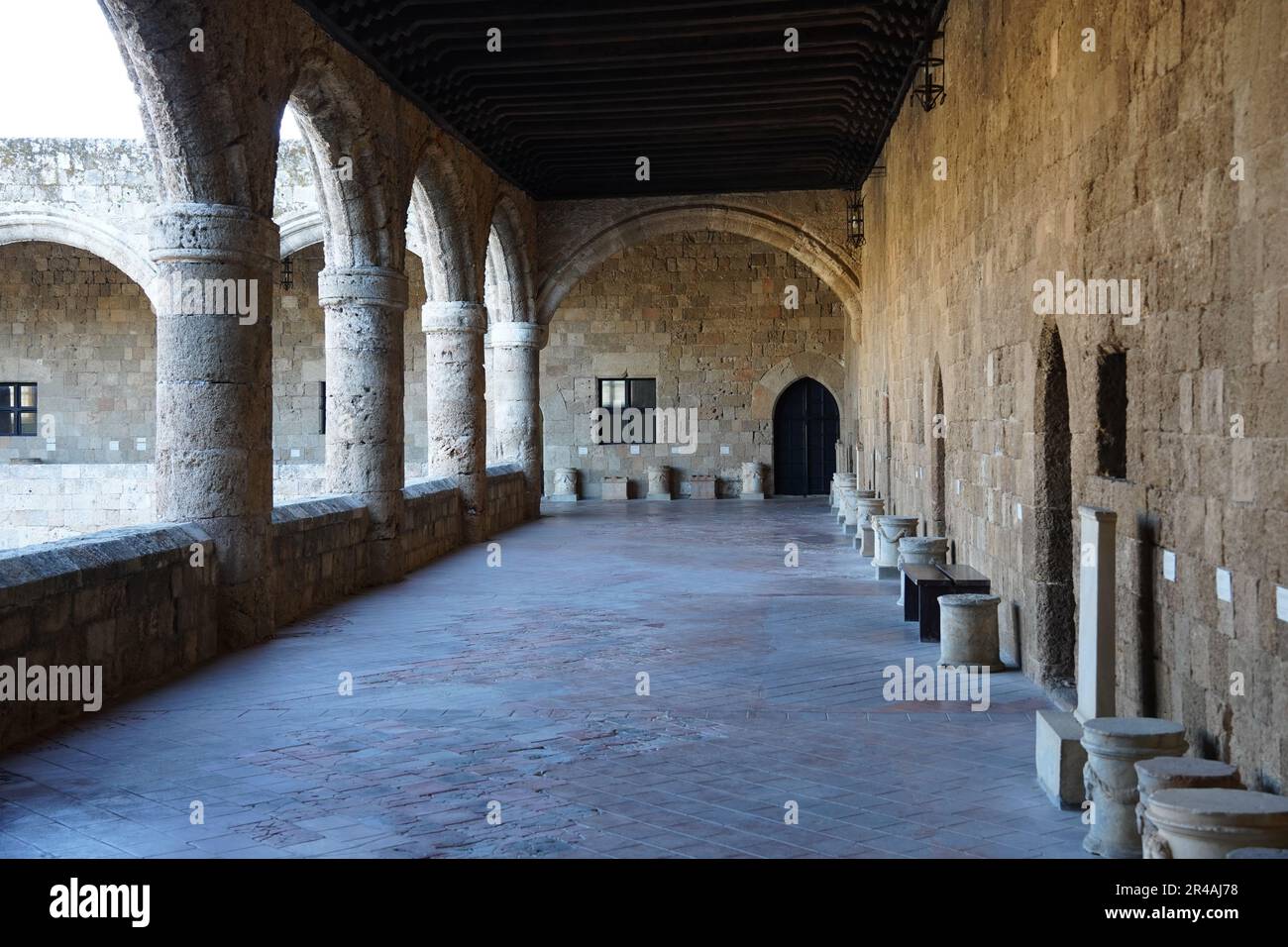 The interior of the archaeological museum on the island of Rhodes ...