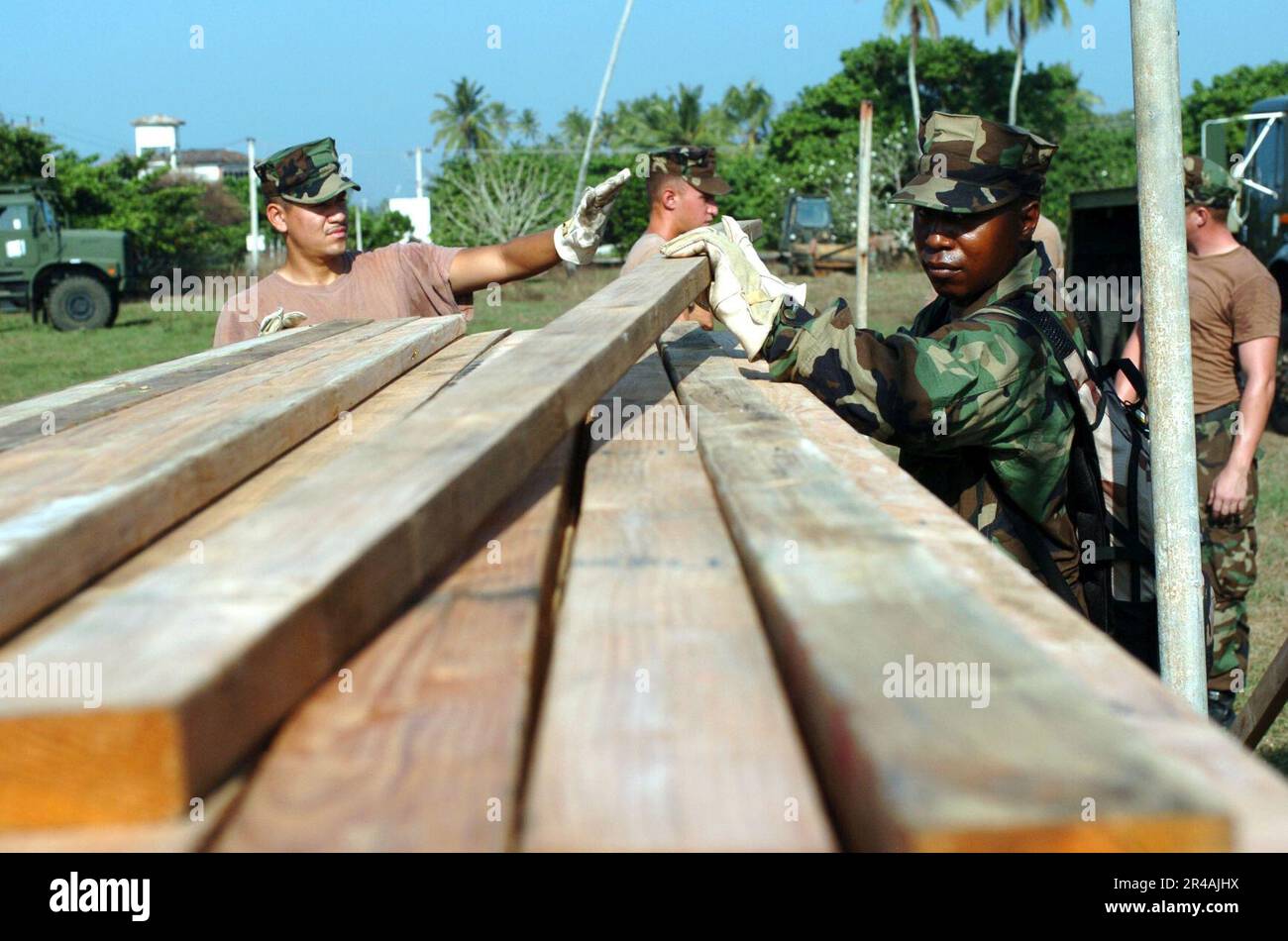 US Navy Steel Worker Clifton Wellman assigned to Naval Mobile ...